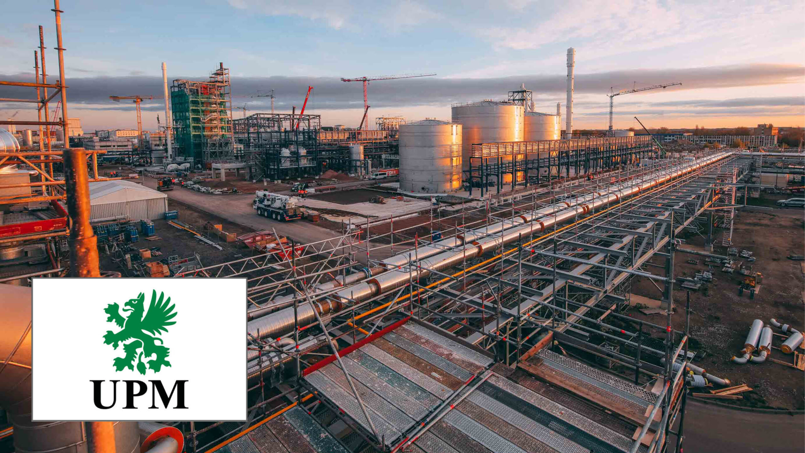 Baustellenzeitraffer in Leuna: UPM Biochemicals Bioraffinerie